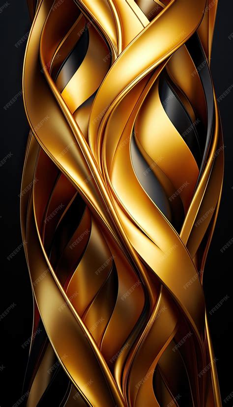 Premium Ai Image Generative Ai Illustration Of A Intricate Detailed Metallic Gold Serpent