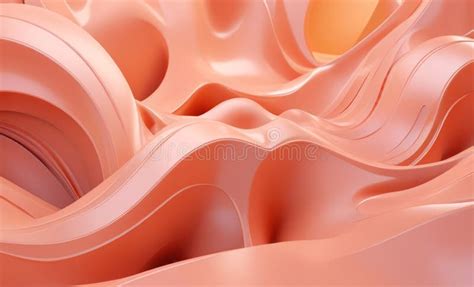 Abstract Background Design In Peach Colored Holo Abstract 3d Shape Style Stock Illustration