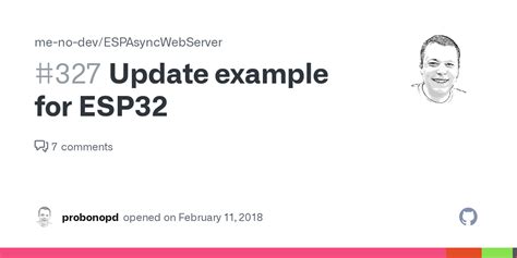 Update Example For Esp32 · Issue 327 · Me No Devespasyncwebserver