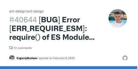 Bug Error Errrequireesm Require Of Es Module Dynamic Import Which Is Available In