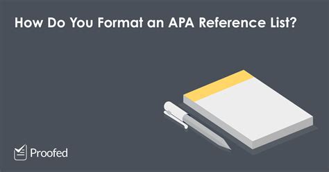 How To Format A Reference List In APA Referencing Proofed