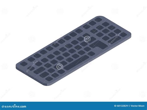 Computer Keyboard Vector Isometric Flat Icon Stock Vector
