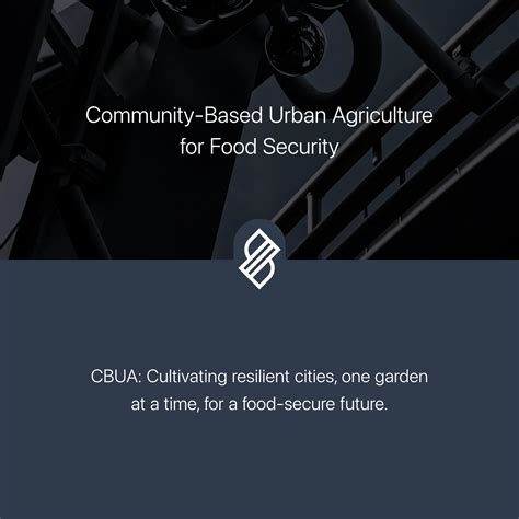 Community Based Urban Agriculture For Food Security → Scenario