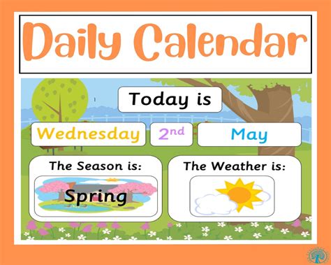 Daily Calendar Display Made By Teachers