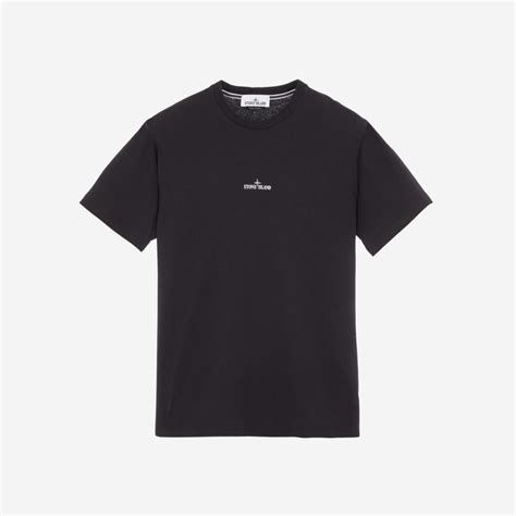 스톤 아일랜드 2ns81 스탬프 투 프린트 티셔츠 블랙 23fw Stone Island Kream