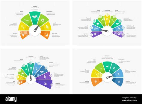 Gauge Diagram Infographic Templates Speedometer Style Business