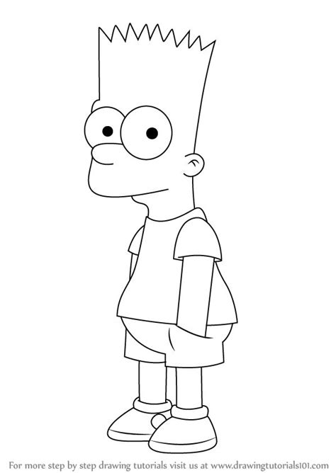 Learn How To Draw Bart Simpson From The Simpsons The Simpsons Step By Step Drawing Tutorials