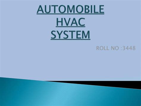 Ppt Automobile Hvac System Powerpoint Presentation Free Download Id6969157