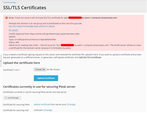 Could Not Issue A Lets Encrypt Ssltls Certificate For Aws Lightsail