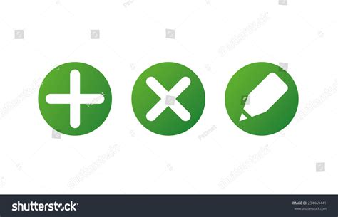 Set Web Icons Buttons Add Edit Stock Vector Royalty Free Shutterstock