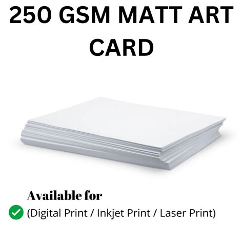 250 Gsm Matt Art Card 100pcs Shopee Malaysia