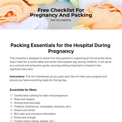 Free Packing Checklist Templates Editable And Printable