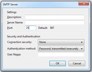 Comcast SMTP Configuration
