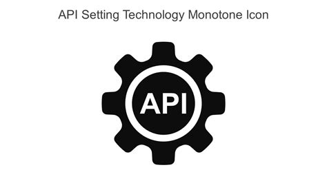 api setting technology monotone icon in powerpoint pptx png and