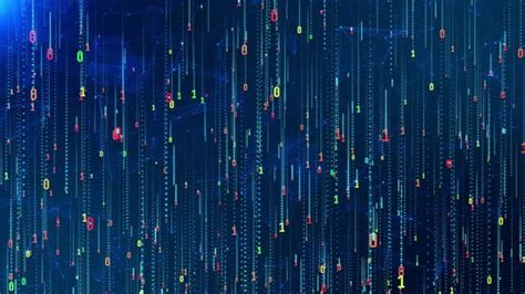 Matrix Code Falling Computer Digital Code Rain Background Hi Tech Digital Matrix Binary Code