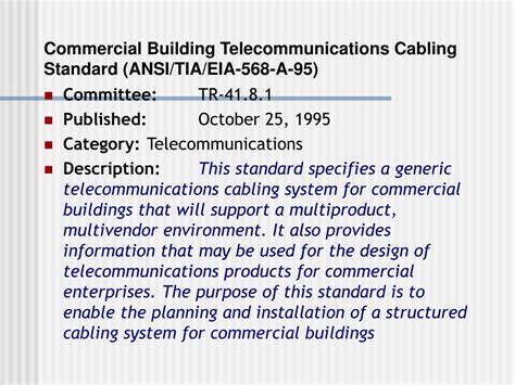 Ppt Cabling Structured Cabling Standards Powerpoint Presentation Free Download Id 5539768