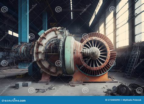 Workers Assembling And Constructing Gas Turbines In A Modern Industrial Factory Neural Network