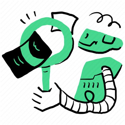 Technology Future Tech Robot Search Magnifier Find Illustration