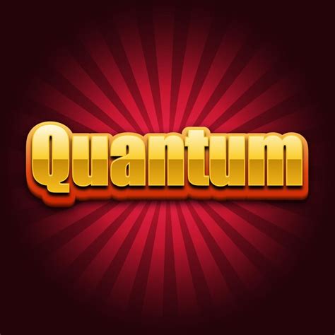 Premium Photo Quantum Text Effect Gold  Attractive Background Card
