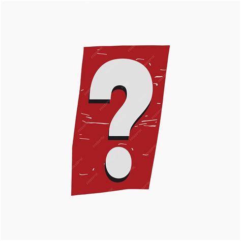 물음표 잡지 컷아웃 프리미엄 벡터