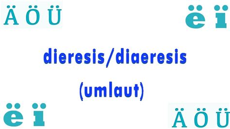 Dieresisdiaeresis Or Umlaut Youtube