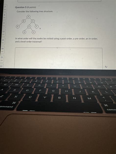Solved Question Points Consider The Following Tree Chegg