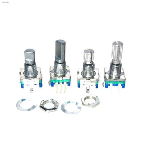 Ec11 Rotary Encoder 15mm 20mm Plum Blossom Half Shaft Audio Digital Potentiometer With Switch