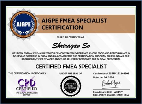 Fmea Riskmanagement Aigpe Skilldevelopment Medicaldevice Shriragav Srinivasan