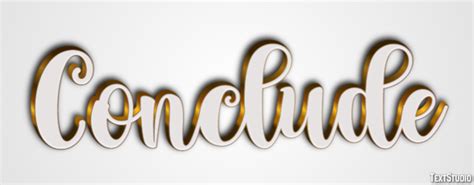 Conclude Text Effect And Logo Design Word