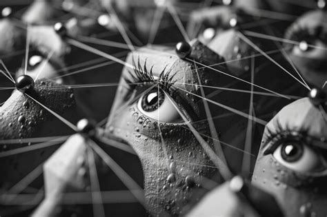 Premium Photo Abstract Isometric Grid Of Interconnected Cubes With