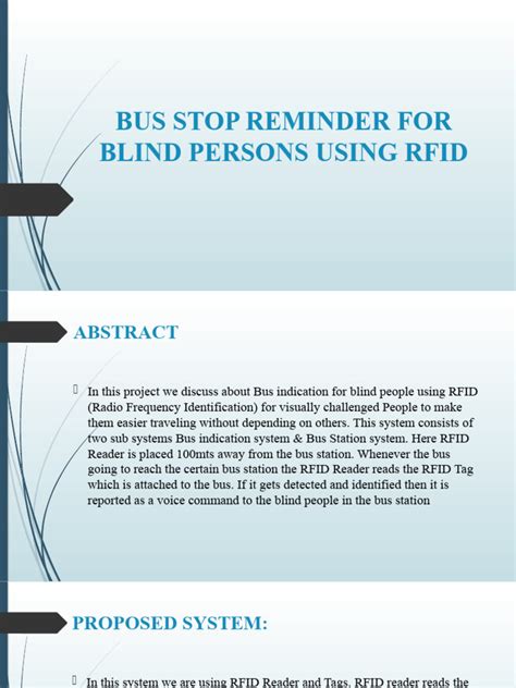 Bus Stop Detection Using Rfid Pdf Radio Frequency Identification Loudspeaker