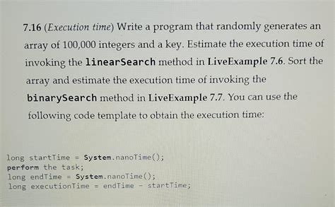 Solved 716 Execution Time Write A Program That Randomly