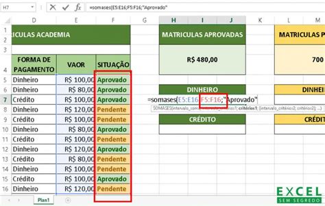 Função SOMASES Excel Aprenda Como Utilizar