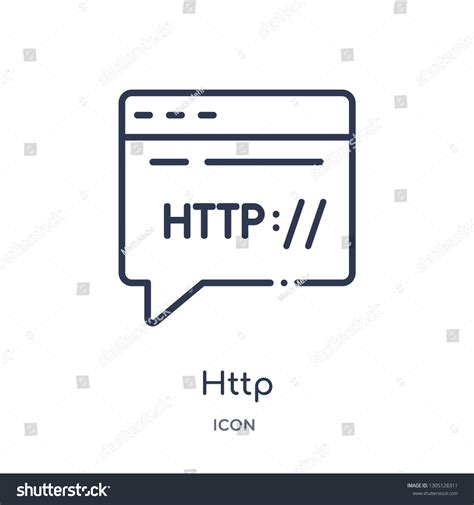 Icon Programming Outline Collection Thin Stock Vector Royalty Free 1305128311 Shutterstock