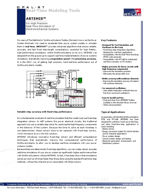Real Time Modeling Tools Artemis™ Pdf Simulation Accuracy And Precision