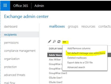 odm error the message exceeds the maximum supported size cannot save