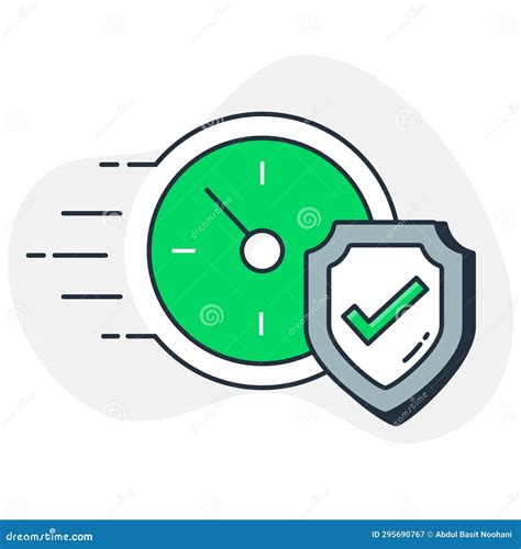 A Fast And Secure Icon With A Clock And A Shield Representing Speed