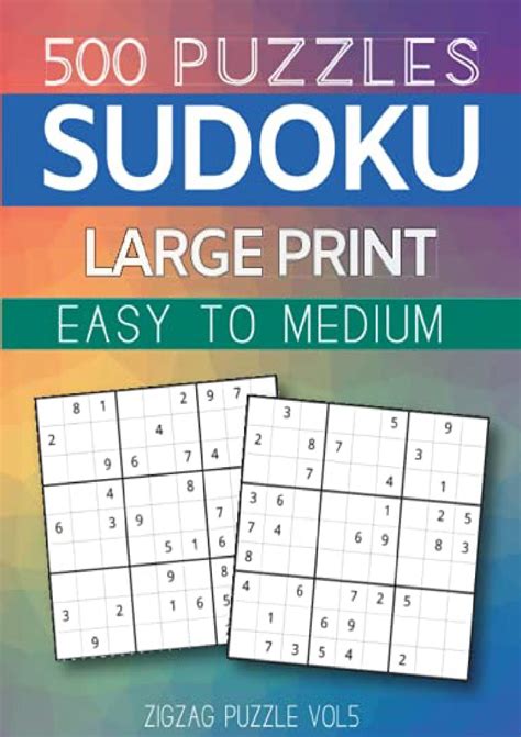 Downloadpdf 500 Sudoku Puzzle Book For Adult Large Print Easy To Medium Sudoku Puzzle With