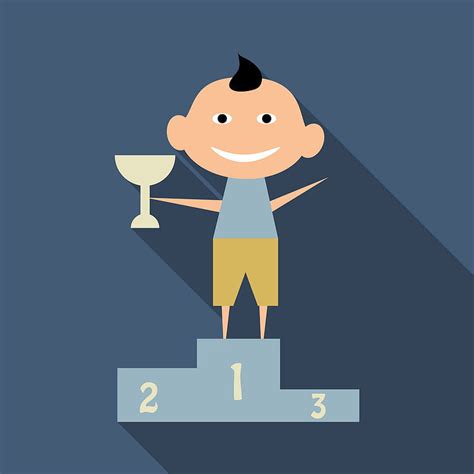 벡터에 우승자 연단 스포츠 육상 소년에 젊은 남자 Ai Eps Uidownload