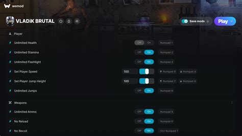 VLADiK BRUTAL Cheats Trainers For PC WeMod