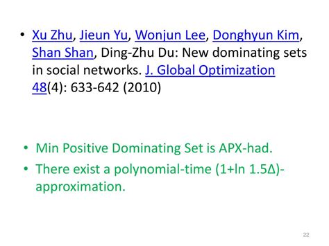 Positive Influence Dominating Set Ppt Download