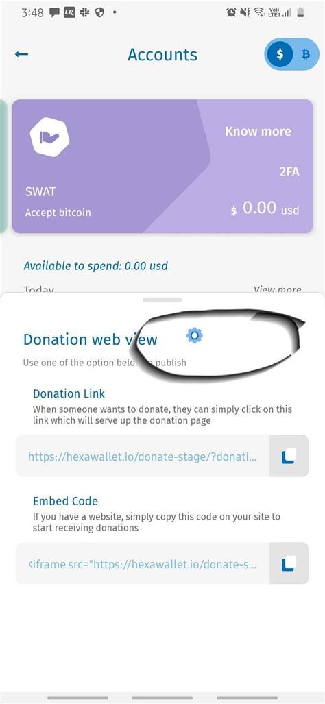 ui issues on donation web view · issue 1760 · bithyve bitcointribe