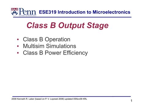 class b output stage