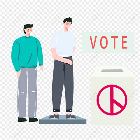 손으로 그린 만화 선거 일 투표 그림 일러스트 한국부호손잡다 Png 일러스트 무료 다운로드 Lovepik