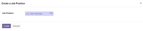 Odoo Job Positions In HR Odoo V Community Edition