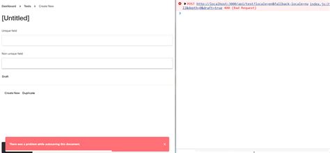 Bug Versions Autosave Fails When There Exists A Unique Field · Issue 953 · Payloadcms