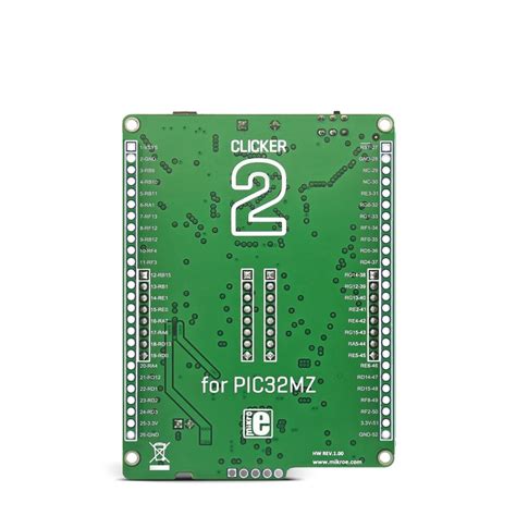 clicker 2 for pic32mz compact development board with the pic32mz mcu