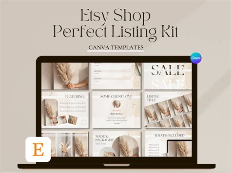 Etsy Listing Template Etsy Listing Mockup Neutral Bundle Includes 3