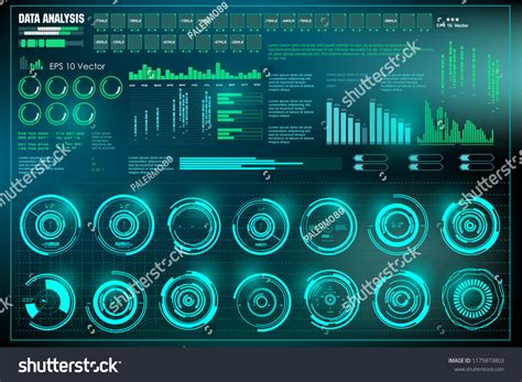 Data Analysis Hud User Interface Visualization Stock Vector Royalty Free Shutterstock