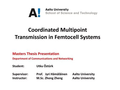 Ppt Coordinated Multipoint Transmission In Femtocell Systems